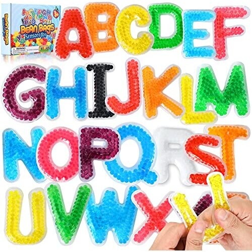 26 Alphabet Sensory Water Beads for Kids, ABC Learning Sensory Toys for Preschool Toddlers 3 4 5 ...