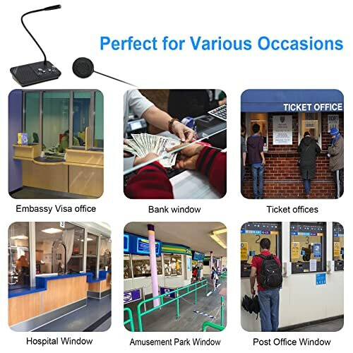 Window Intercom System/Dual-Way Counter Intercom System with Mute ...