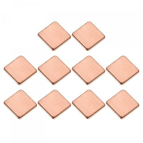 20 Pack 15 x 15 x 1.5mm Copper Pad Thermal Kit IC Chips Heatsink Cooler ...