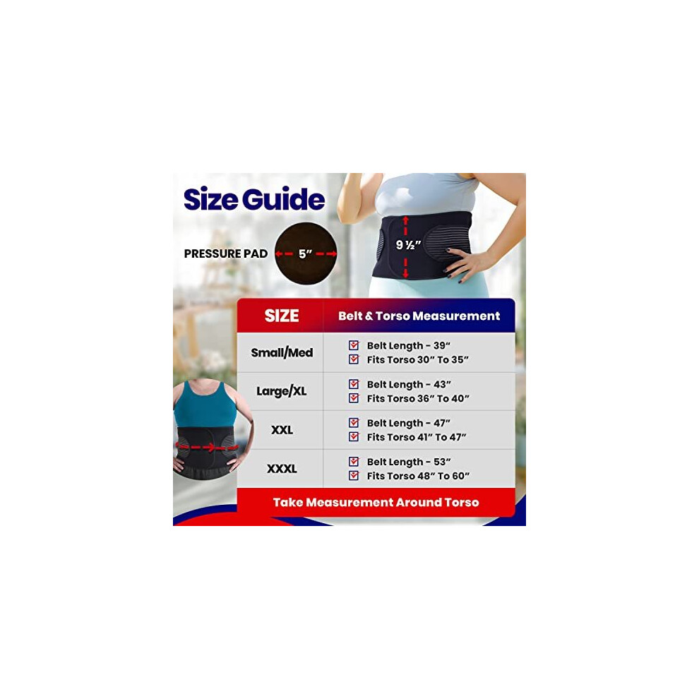 Hernia Belt for Men or Women - Plus Size Abdominal Binder Post Surgery ...