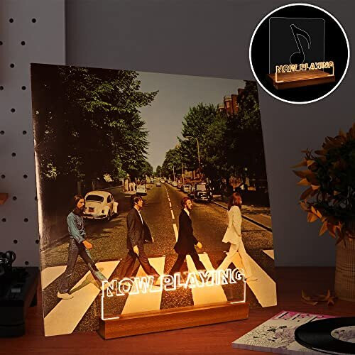Light up Now Playing Vinyl Record Stand, Now Spinning Record Stand ...