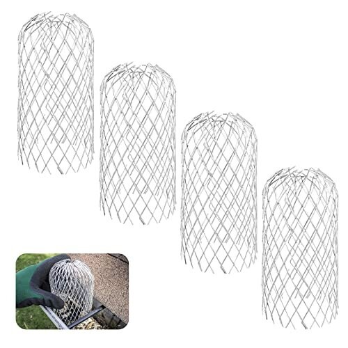 4 Pack Aluminum Gutter Guards Downpipe Leaf Guard Expandable Gutter ...