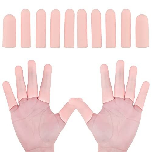 Silicone Finger Protectors(12 Pack),Gel Finger Protectors,Finger ...