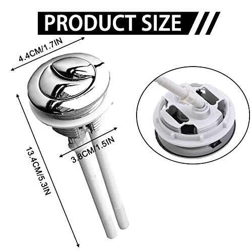 Toilet Push Button Flush Replacement 38mm Dual Flush Toilet Cistern ...
