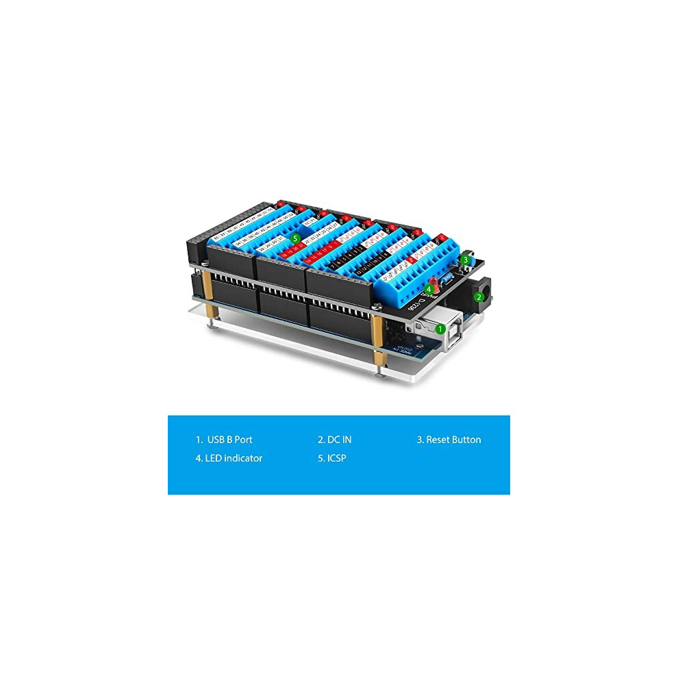 MEGA 2560 R3 Terminal Block Breakout Board HAT with Reset Button and ...