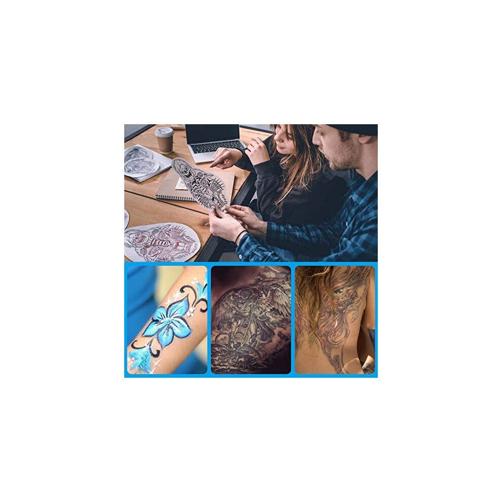 23 Sheets Tattoo Transfer Paper, 4 Layers Tattoo Stencil Paper, A4 ...