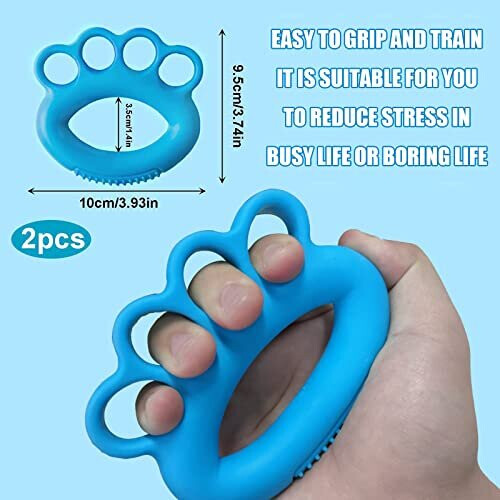 2pcs Hand Grip Strengthener,Silicone Stress Balls for Adults Hand ...