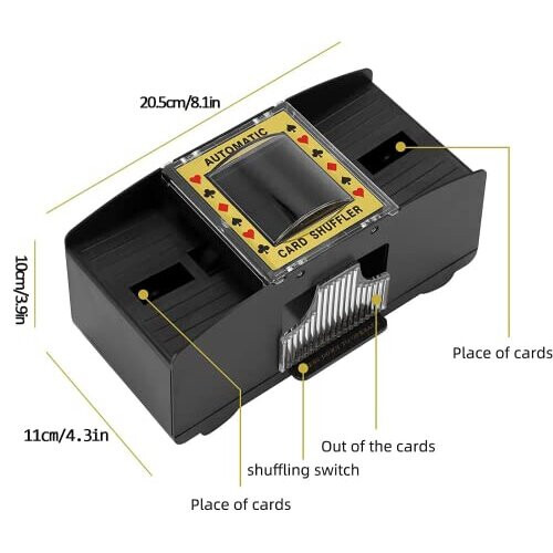 Automatic Shufflers, 2 Decks Playing Card Shuffling Machine Battery ...