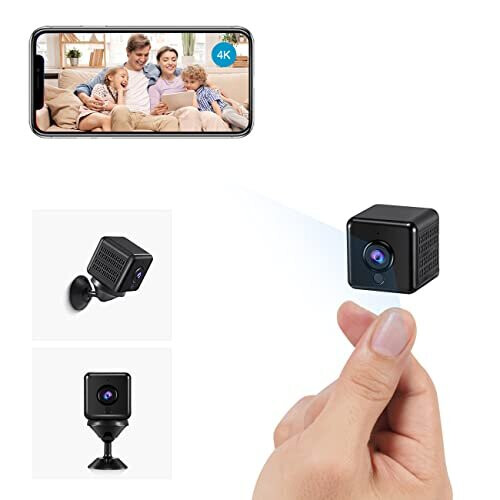Spy Camera,2023 4K HD Mini WiFi Wireless Hidden Camera Smallest ...