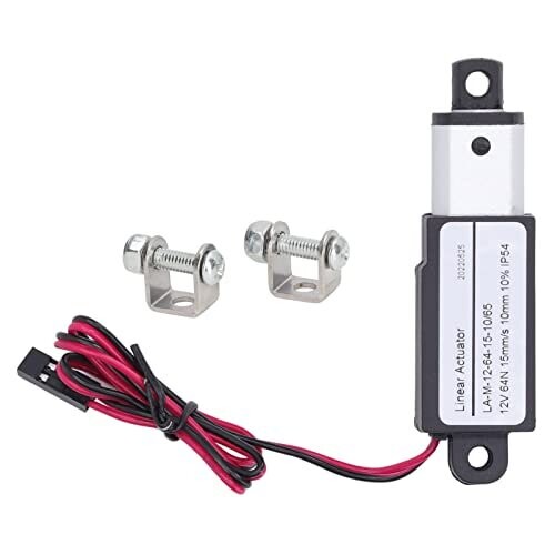 Mini Electric Linear Actuator 12V, 64N 15mm/s Small Linear Actuator with Mounting Brackets, IP54 ...