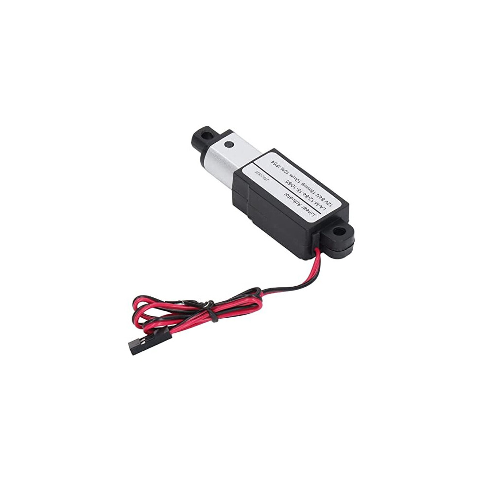 Mini Electric Linear Actuator 12V, 64N 15mm/s Small Linear Actuator with Mounting Brackets, IP54 ...