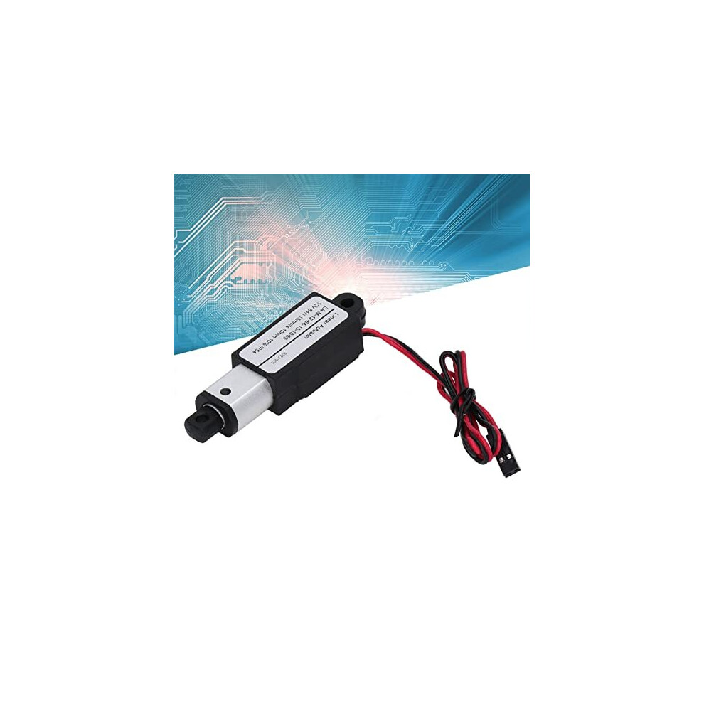 Mini Electric Linear Actuator 12V, 64N 15mm/s Small Linear Actuator with Mounting Brackets, IP54 ...