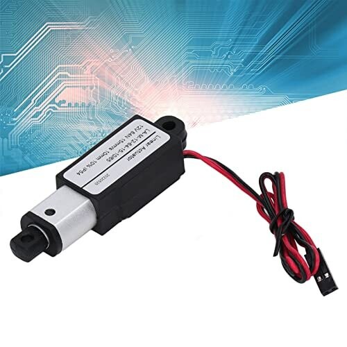 Mini Electric Linear Actuator 12V, 64N 15mm/s Small Linear Actuator with Mounting Brackets, IP54 ...