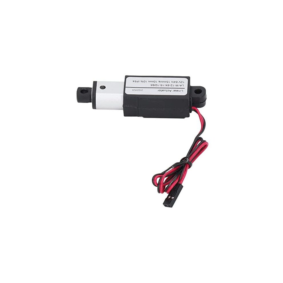 Mini Electric Linear Actuator 12V, 64N 15mm/s Small Linear Actuator with Mounting Brackets, IP54 ...