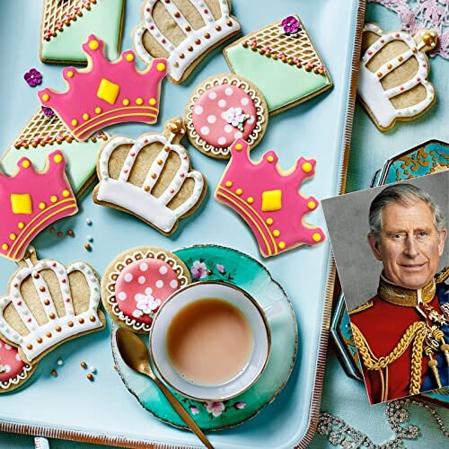 Crown Cookie Cutter，2 PCS Cookie Cutters for King Charles III ...