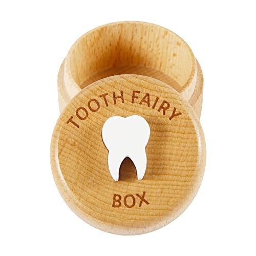 Tooth Fairy Box, Wooden Tooth Box Tooth Fairy Box Keepsake with 3D ...