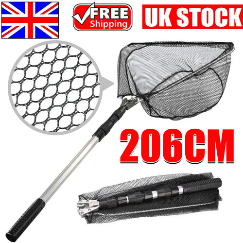 2.1M Telescopic Fishing Net Extendable Net for Garden Pond Pool Leaves ...