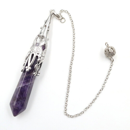 Men Women Natural Healing Gem Stone Jewelry Reiki Pyramid Hexagonal ...