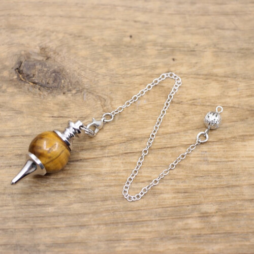 Natural stone Radiesthesia Pendulum for Dowsing Spiritual Divination ...