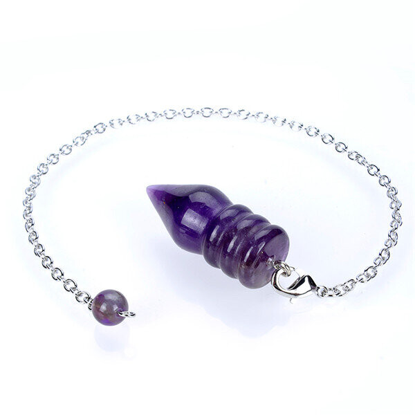 Reiki Chakra Healing Crystal Pendule Natural Stone Pendulum for Wicca ...