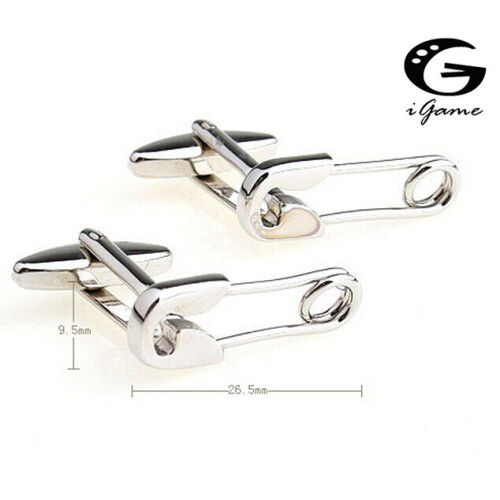 iGame Paper Clip Cuff Links Silver Copper Pin on OnBuy