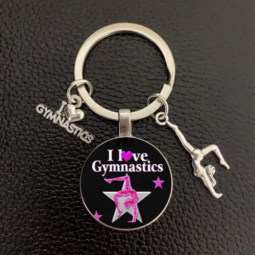 / Rhythmic Gymnastics Keychain / Gymnast, Pendant with Crystal ...