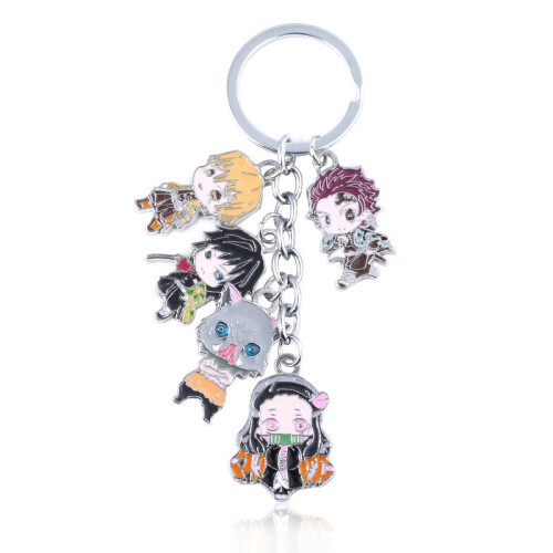 Anime Demon Slayer Metal Keychain Kimetsu no Yaiba Tanjirou Nezuko ...