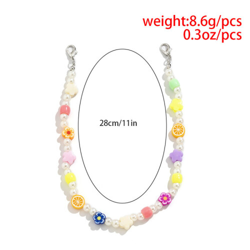 Colorful Fruits Flower Clay Shoe Chains For Women Yellow Smiling Face ...