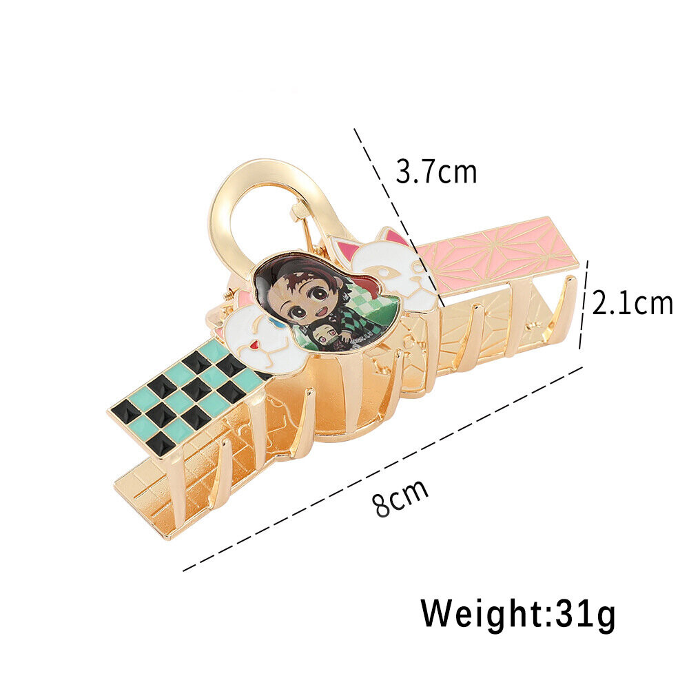 Demon Slayer Tanjirou Nezuko Shinobu Women's Crab Hair Clips for Girls ...