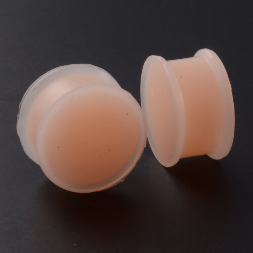 (Sapphire) 1 Pair Silicone Flexible Thick Ear Flared Plugs Solid Flesh ...