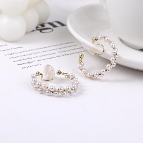 Japan Style C Shape Clip on Hoop Earrings Non Pierced Earrings for ...