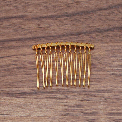 10Pcs/lot 12/15/20 Teeth Metal Twisted Wire Hair Comb Base for Diy Hair ...