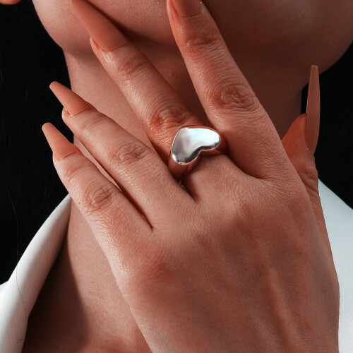 MANGOSKY 18KGP Long Square Bar Ring For Women on OnBuy