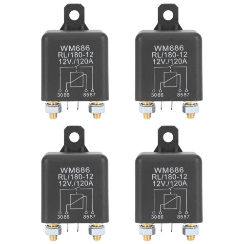 4X DC 12V Relay Battery Isolating Relay 12V / 120A Load for Car Trucks ...