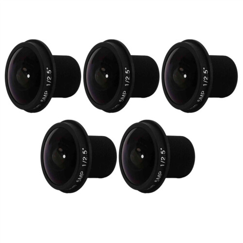5X HD Fisheye Cctv Lens 5MP 1.8mm M12X0.5 Mount 1/2.5 F2.0 180 Degree ...