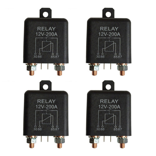 4X 12V 200A Normally Open 4 Pin Relay - Heavy Duty Automotive Marine Split Charge on OnBuy