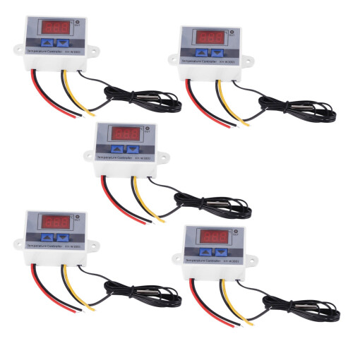5X 220V Digital LED Temperature Controller 10A Thermostat Control ...