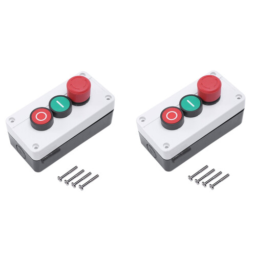 8X NC Emergency Stop NO Red Green Momentary Push Button Switch Station ... 8X NC Emergency Stop NO Red Green Momentary Push Button Switch Station ...