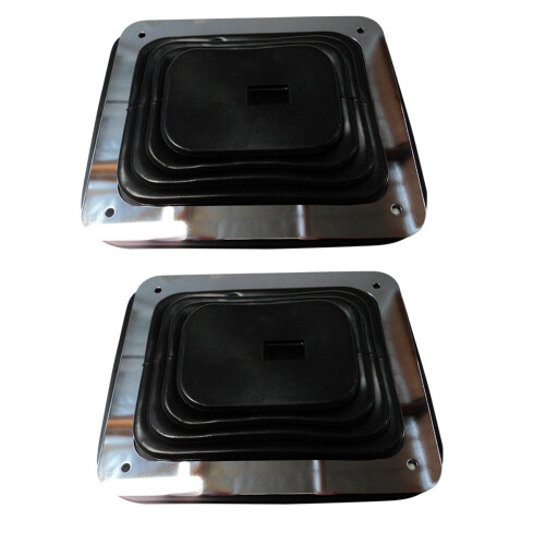 2X for Rubber Shifter Boot with Chrome Plate 5 5/8 Inch x 6 3/4 Inch ...