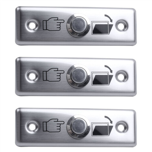 3X Steel Door Exit Release Push Button Home Switch Part of Access ...