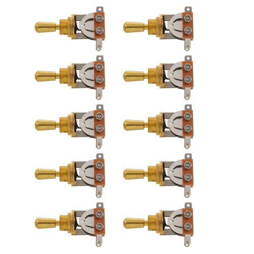 10X Gold Electric Guitar 3 Way Toggle Switch Pickup Selector Switch ...