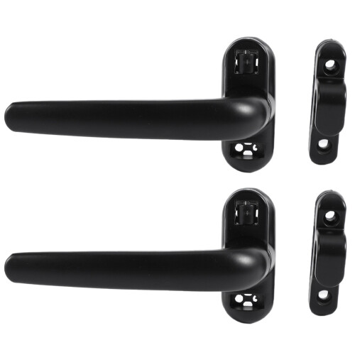 2X Door and Window Handle Lock Casement Window Lock Wheel Handle Black ...