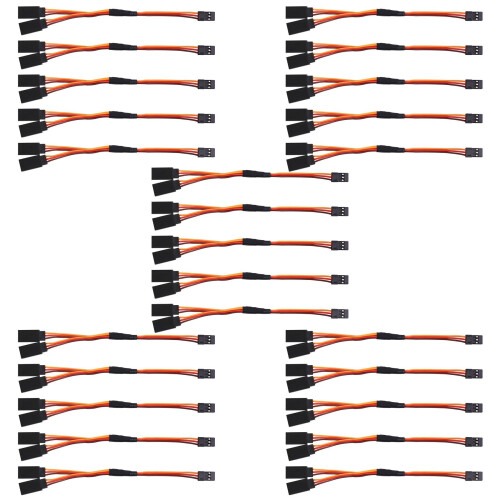 25Pcs 150mm Y Type Extended Line Extension Lead Wire Cable for Futaba ...