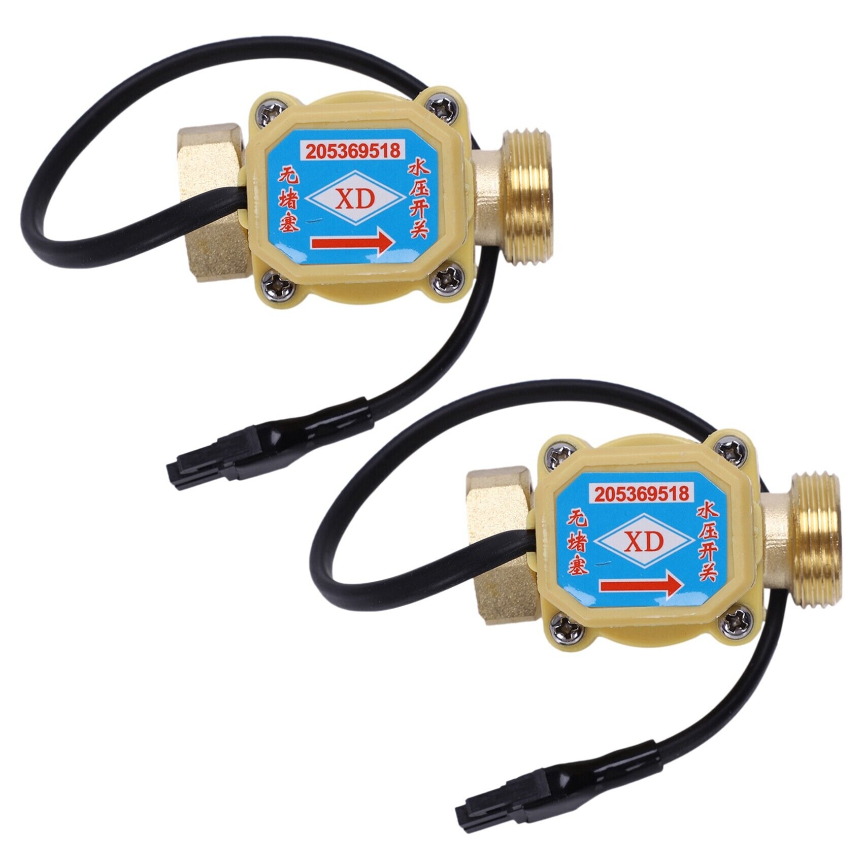 2X 26mm 3/4 Inch PT Thread Connector 120W Pump Water Flow Sensor Switch ...
