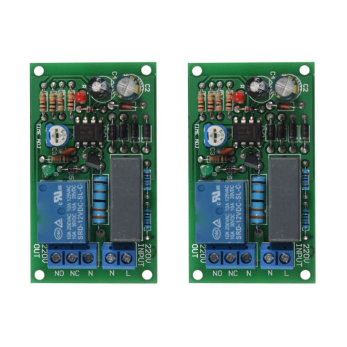 2X 220V Relay Board, Power On, Time Delay, Circuit Module, Corridor ...