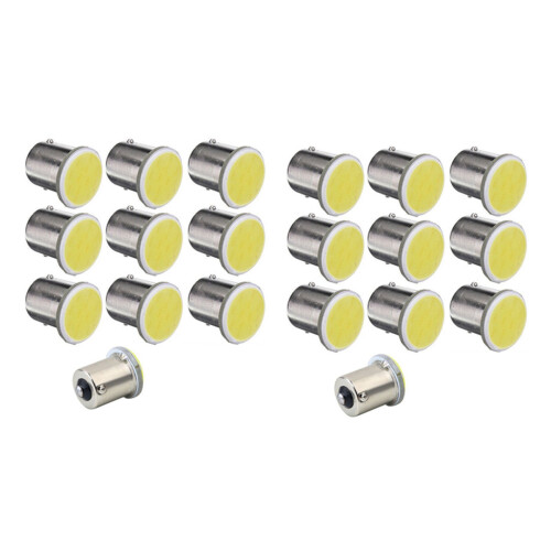 20Pcs White 1156 BA15S P21W Led Car LED 1156 Lamp COB 12 SMD 12V ...