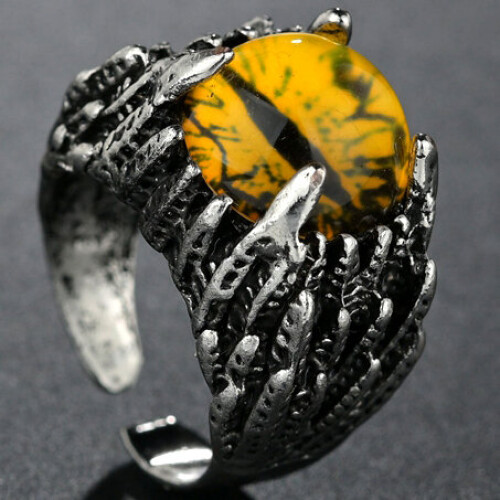 Gothic Punk Dragon Eagle Skull Joint Knuckle Full Finger Claw Ring ...
