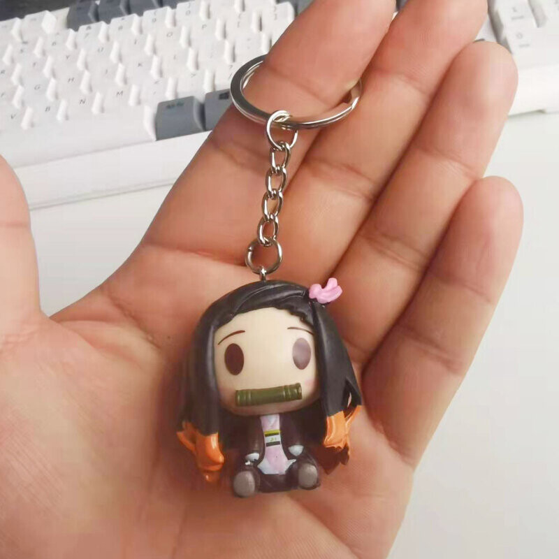 Demon Slayer Anime Keychain Nezuko Tanjirou Inosuke Zenitsu Figure Toys ...