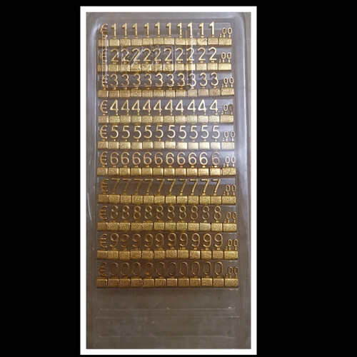 3D Metal Shelving AdjustableTag Callouts Display Euro Pound Numeral ...