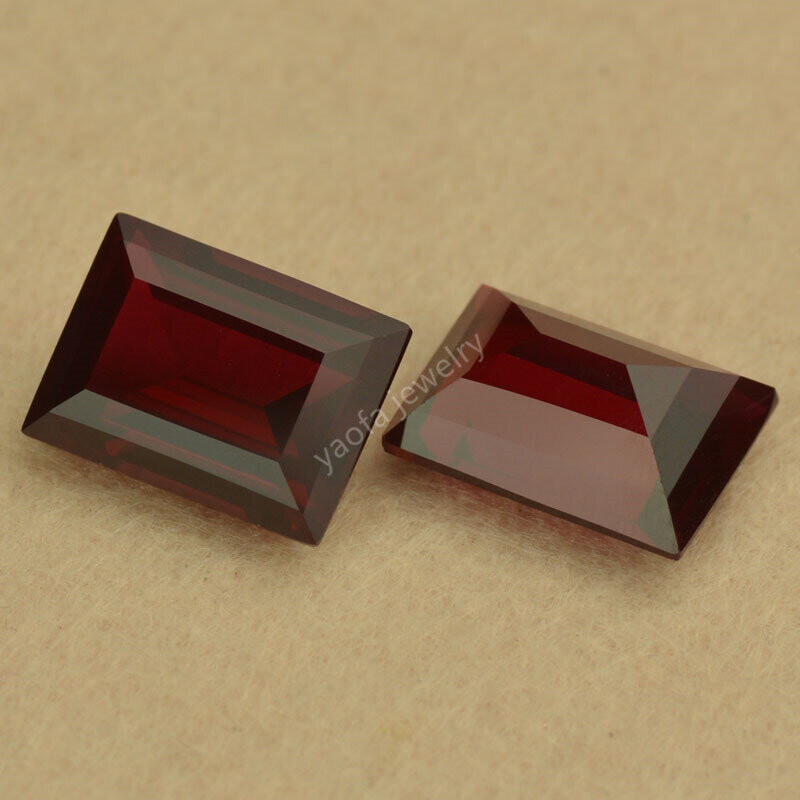5A Dark Red 8# Synthetic Corundum Stone Rectangle Shape Parallel Step ...
